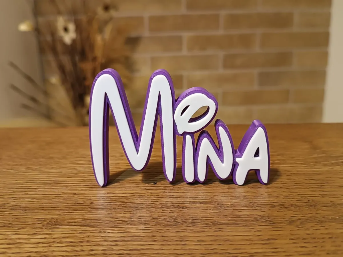 Mina Name Disney Schriftart – Kostenloses 3D-Druckmodell – MakerWorld