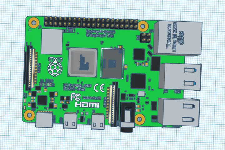 Raspberry Pi 4 1-1 scale replication by MoriYoshi - MakerWorld