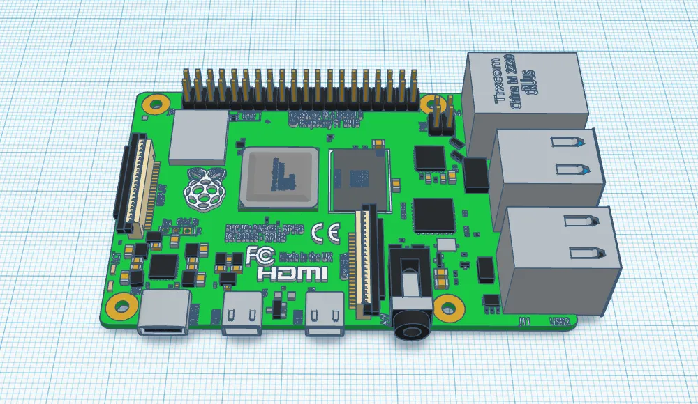 Raspberry Pi 4 1-1 scale replication by MoriYoshi - MakerWorld