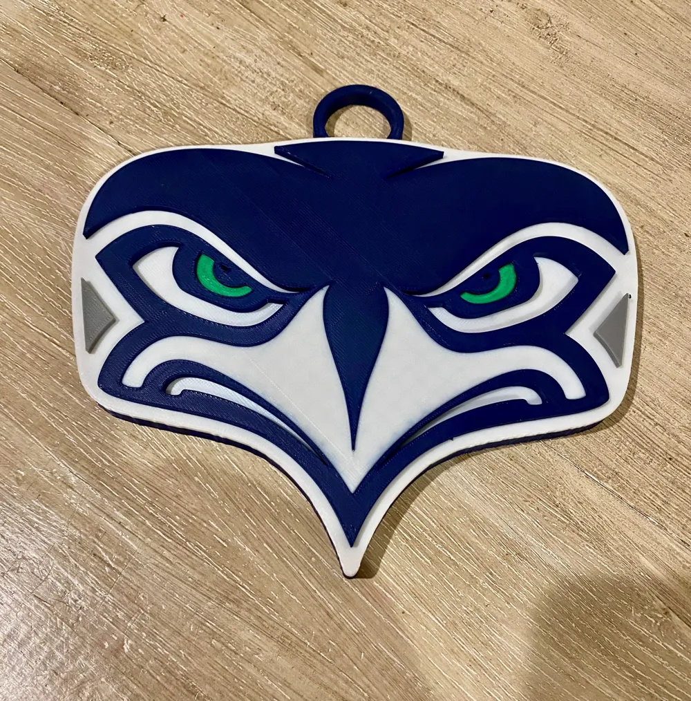 Seattle SeaHawks Hype Chain Pendant - Free 3D Print Model - MakerWorld