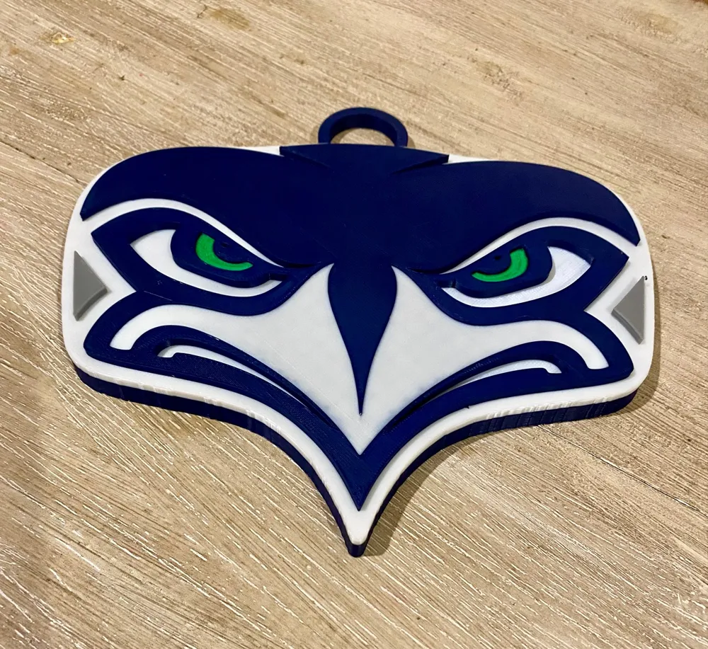 Seattle SeaHawks Hype Chain Pendant - Free 3D Print Model - MakerWorld