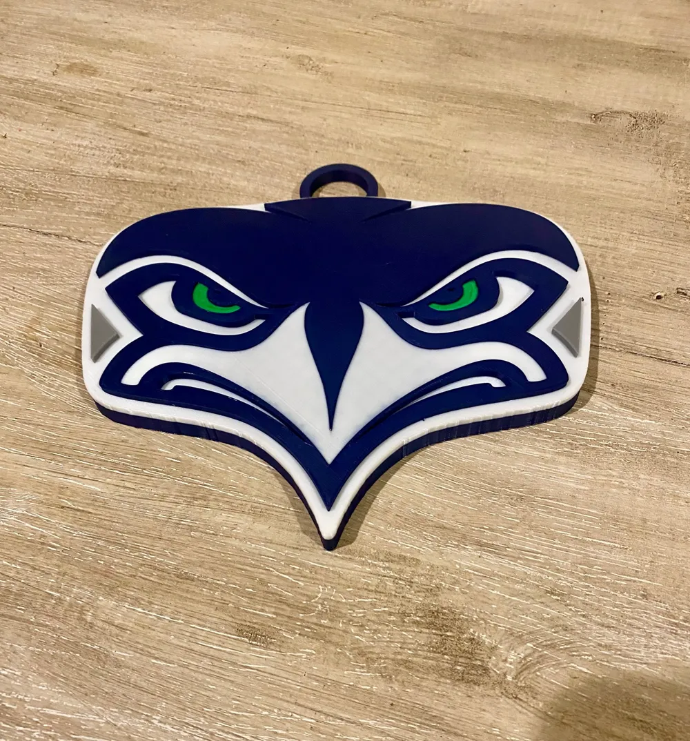 Seattle SeaHawks Hype Chain Pendant - Free 3D Print Model - MakerWorld