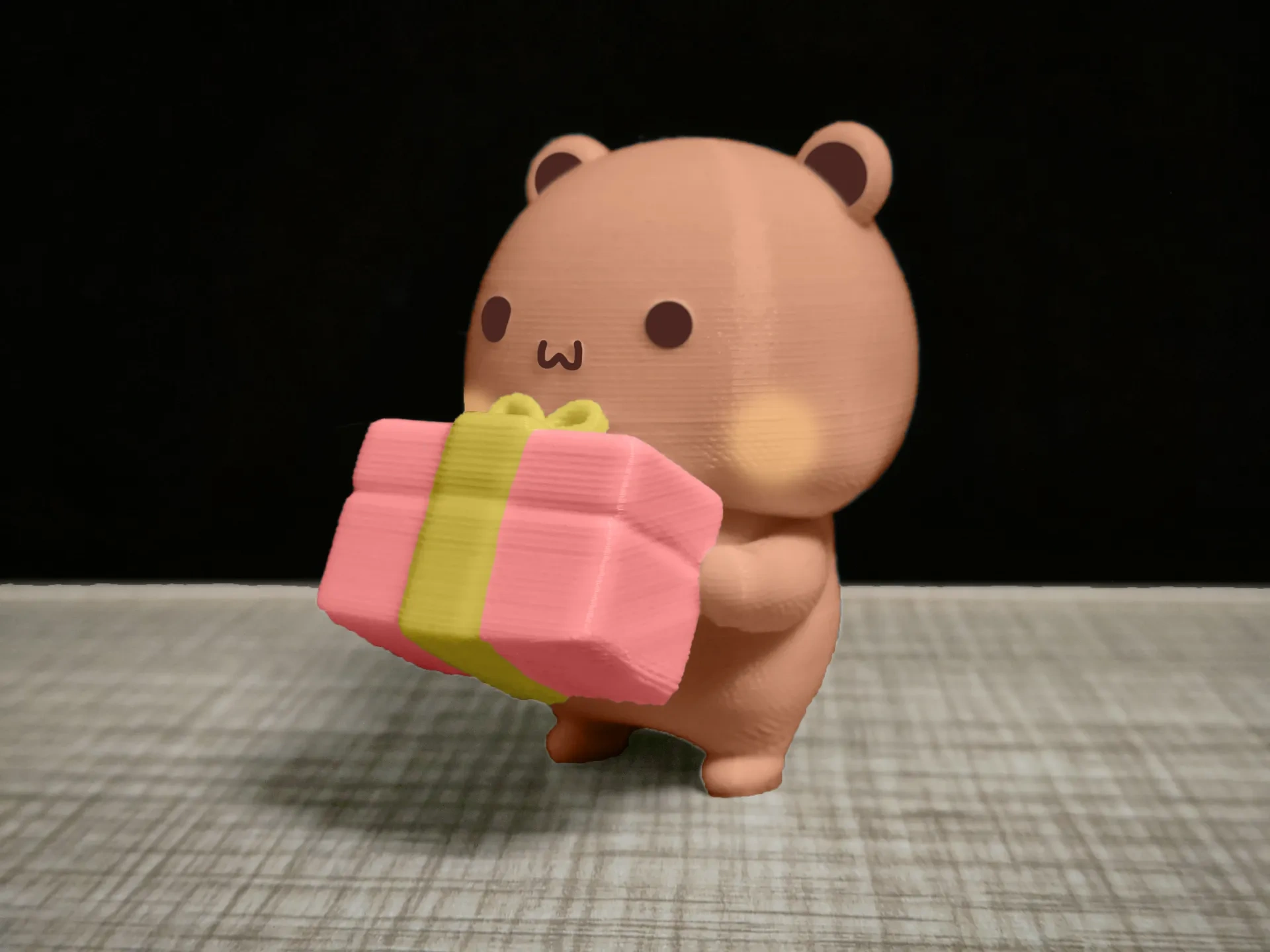 Couple Bear Series - Bu Bu giving a gift (Couple Bear-hug_gift_box_bubu ...