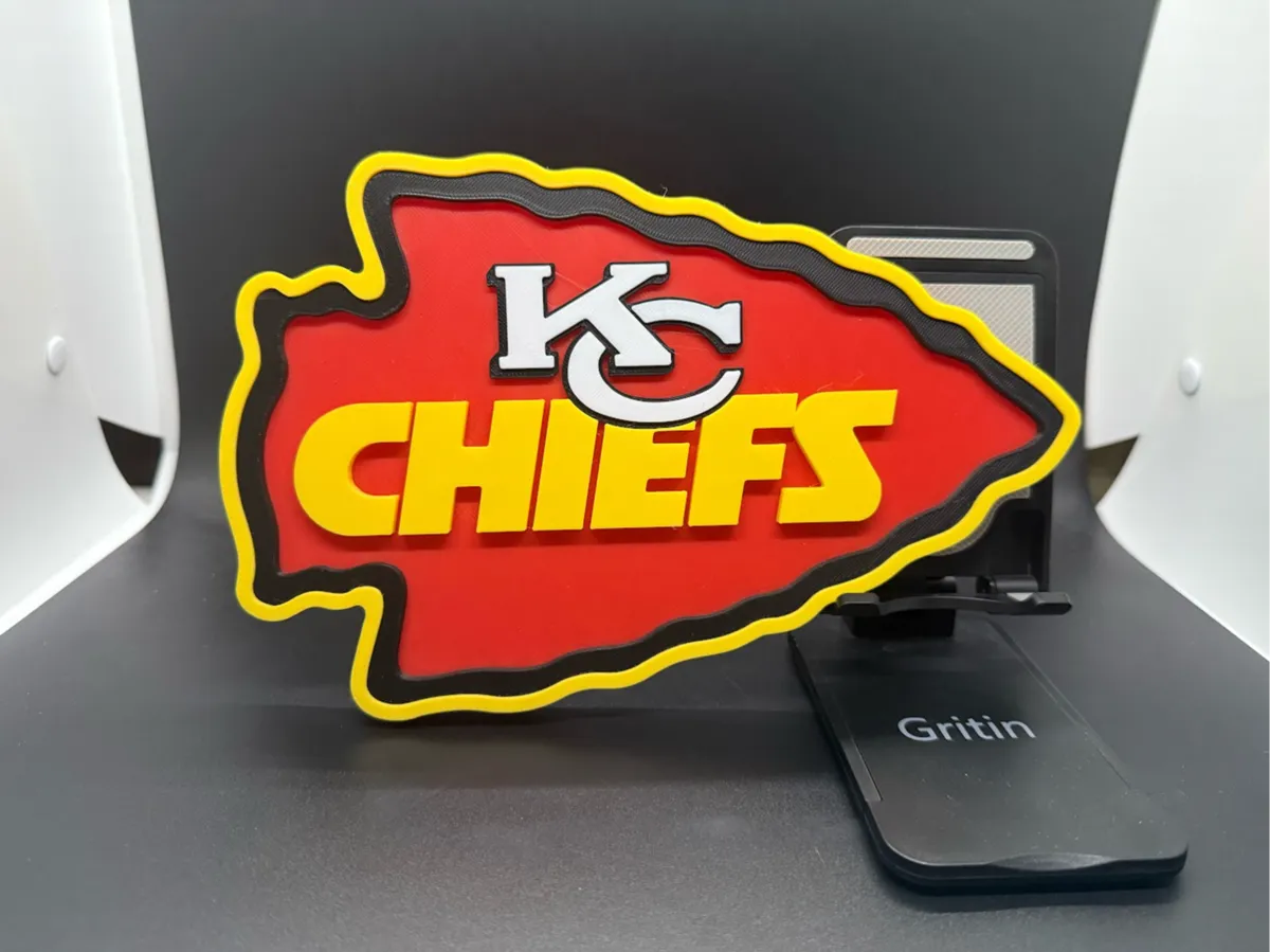 Kansas City Chiefs Logo Stand or Wallart by ruBBeLdieKaTz MakerWorld: Download Free 3D Models
