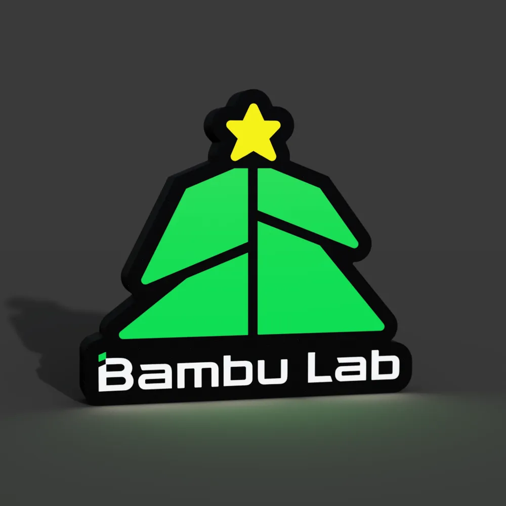 Bambu Lab Christmas Tree Lightbox LED Logo by braga3dprint - MakerWorld