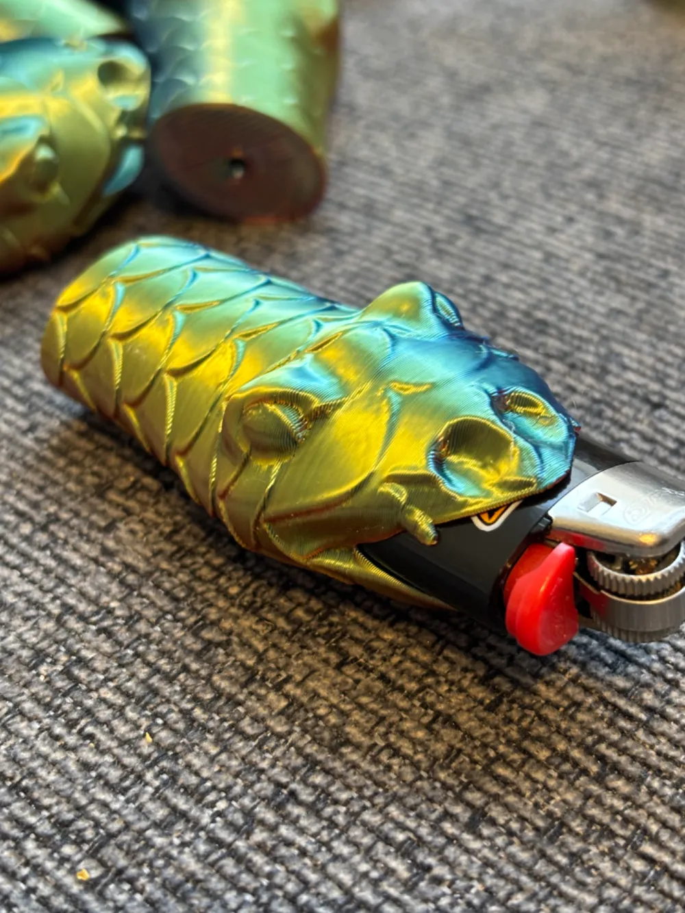 Snake Lighter Sleeve / case (fits bic lighters) by iBrawnFDM - MakerWorld