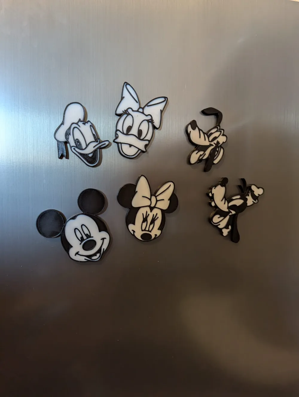 Disney Friends classic Magnets - Free 3D Print Model - MakerWorld