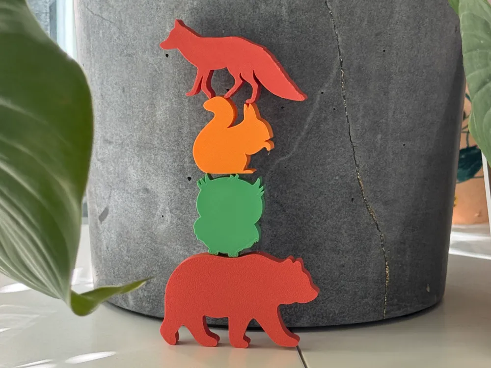 Fall Animal Stack - Free 3D Print Model - MakerWorld