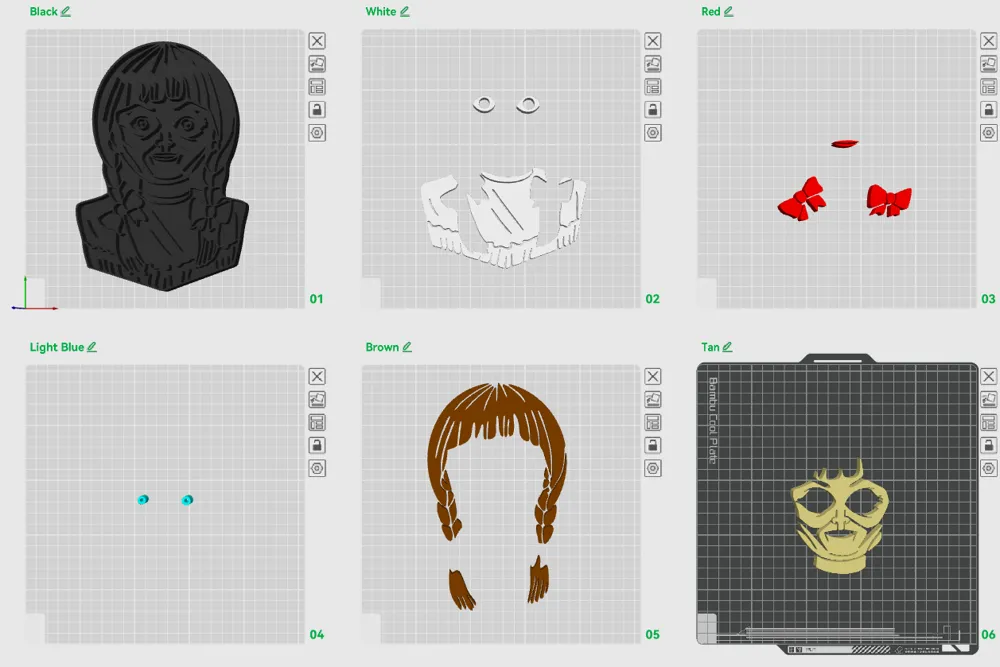 Annabelle Wall Art (NO AMS) by Nitro 3D Printing MakerWorld: Download Free 3D Models