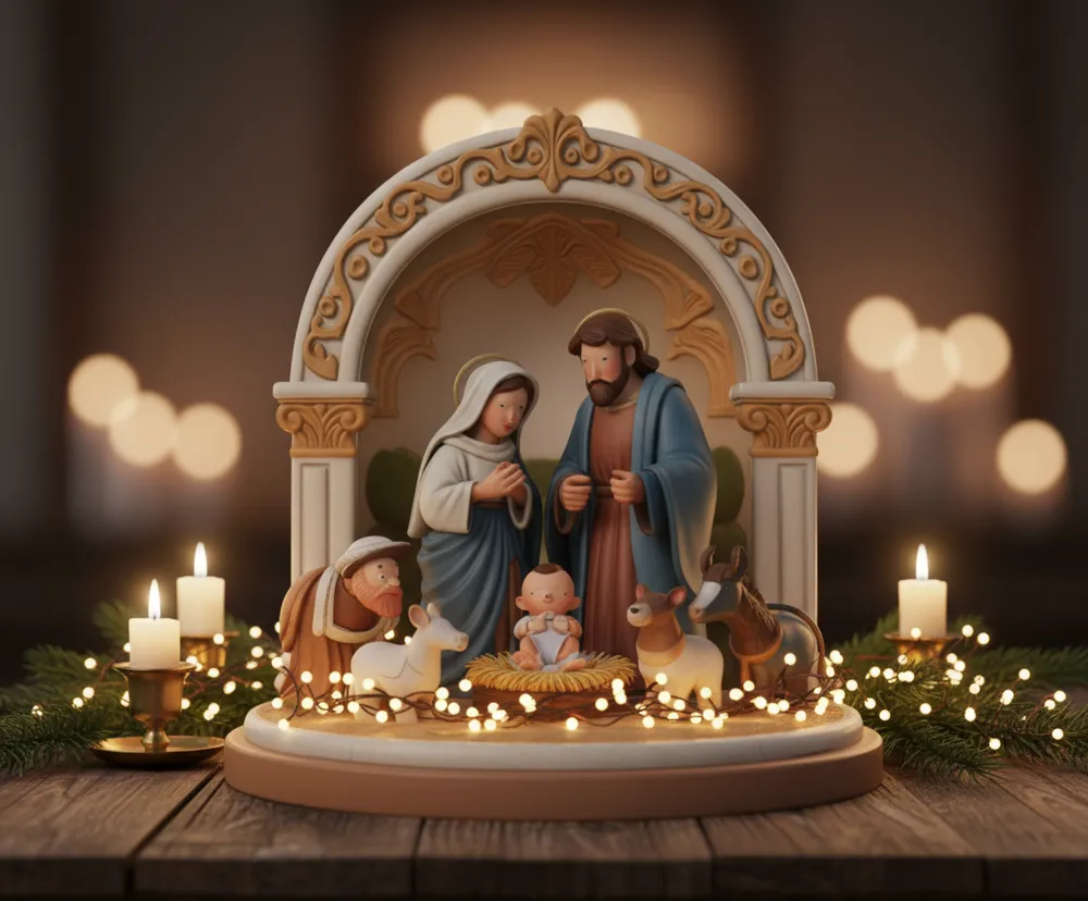Wide Nativity Display – Holy Family Scene by Nexora MakerWorld ...