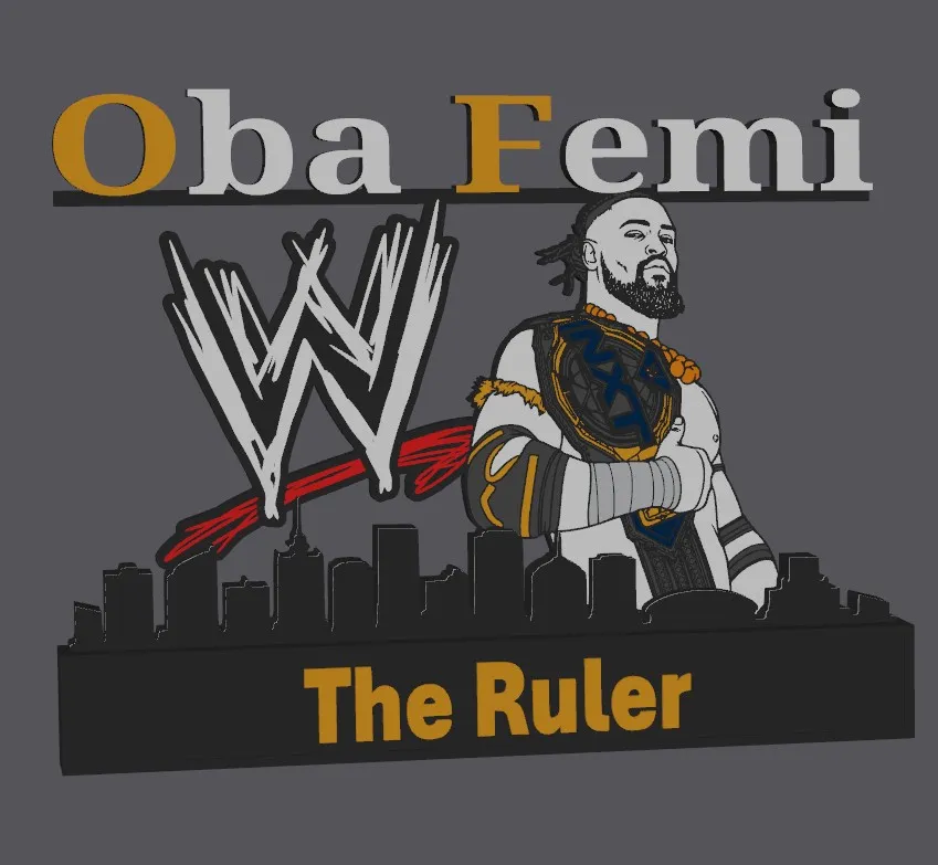 WWE - WWE Oba Femi display - Free 3D Print Model - MakerWorld