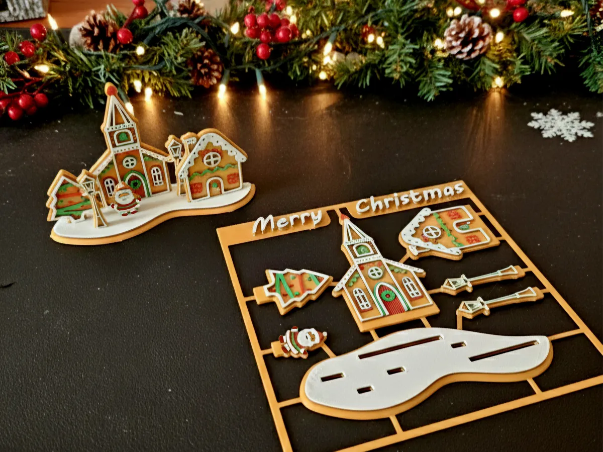 kit card gingerbread christmas village by Mimi home decoration MakerWorld: Download Free 3D Models