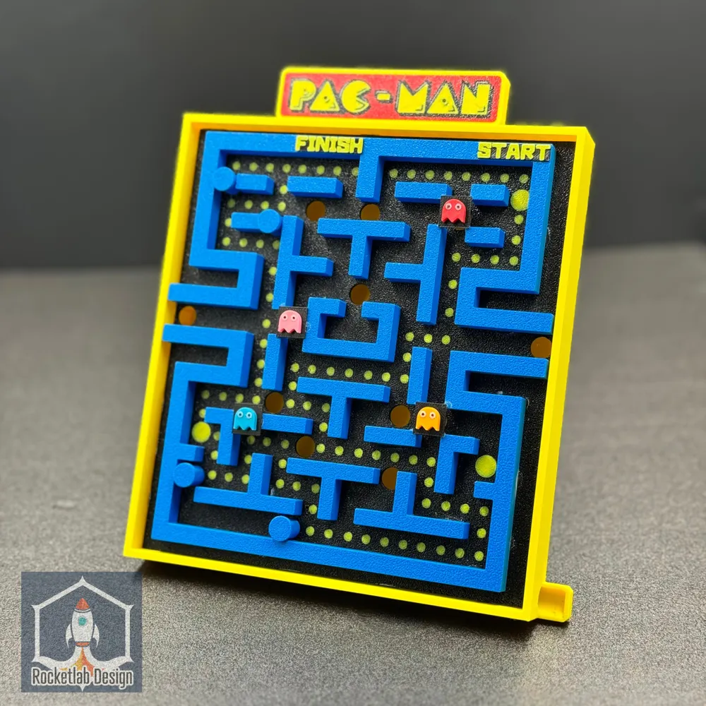 Pac-Man Labyrinth Marble Run by Rocketlab Design - MakerWorld