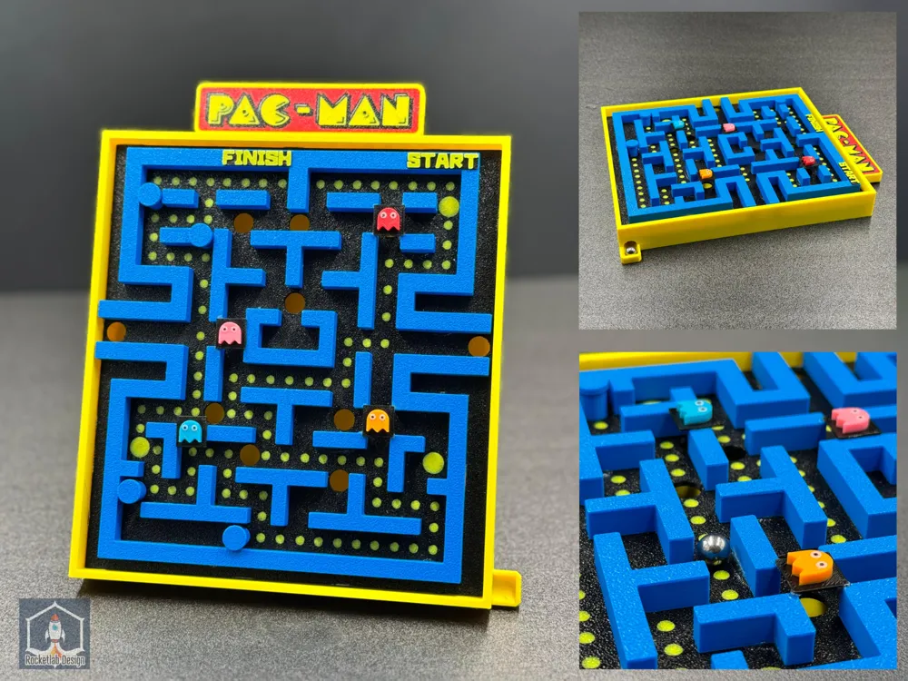 Pac-Man Labyrinth Marble Run by Rocketlab Design - MakerWorld