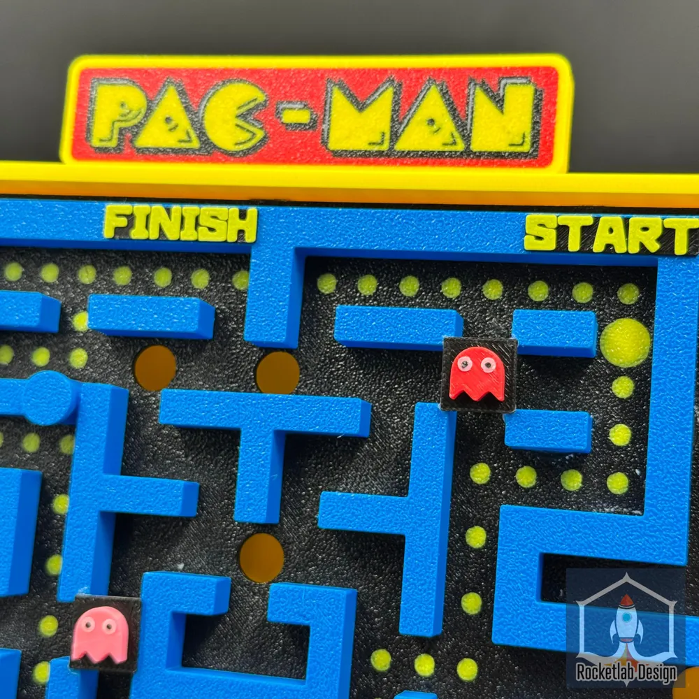 Pac-Man Labyrinth Marble Run by Rocketlab Design MakerWorld: Download ...