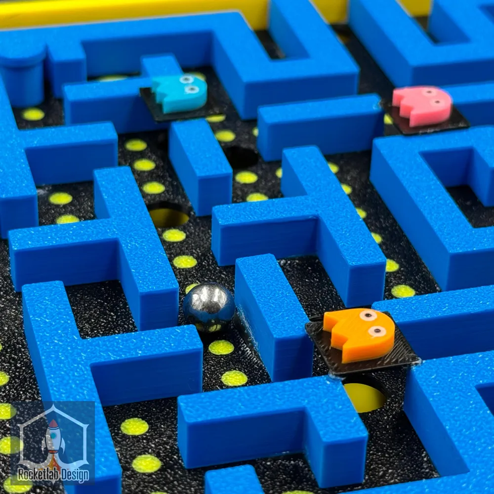 Pac-Man Labyrinth Marble Run by Rocketlab Design MakerWorld: Download ...