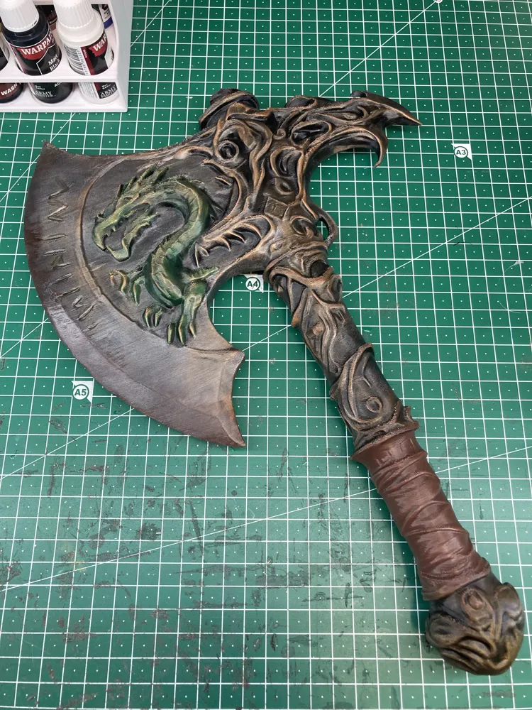 Dragon Axe - Dragon Slayer - Cosplay Weapon Axe - Free 3D Print Model ...