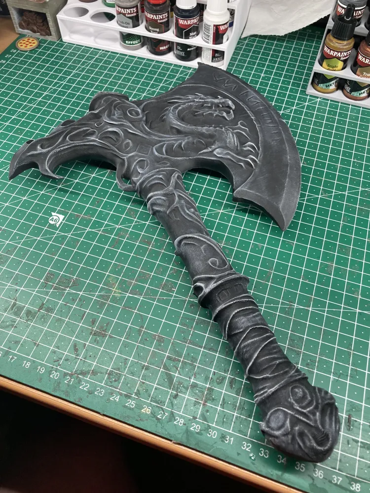 Dragon Axe - Dragon Slayer - Cosplay Weapon Axe - Free 3D Print Model ...