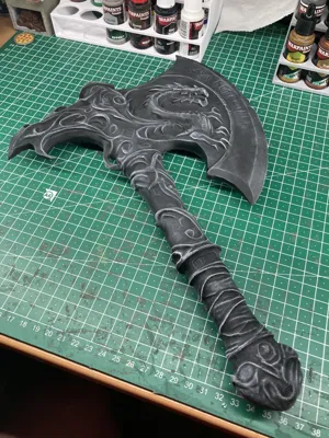 Dragon Axe - Dragon Slayer - Cosplay Weapon Axe - Free 3D Print Model ...