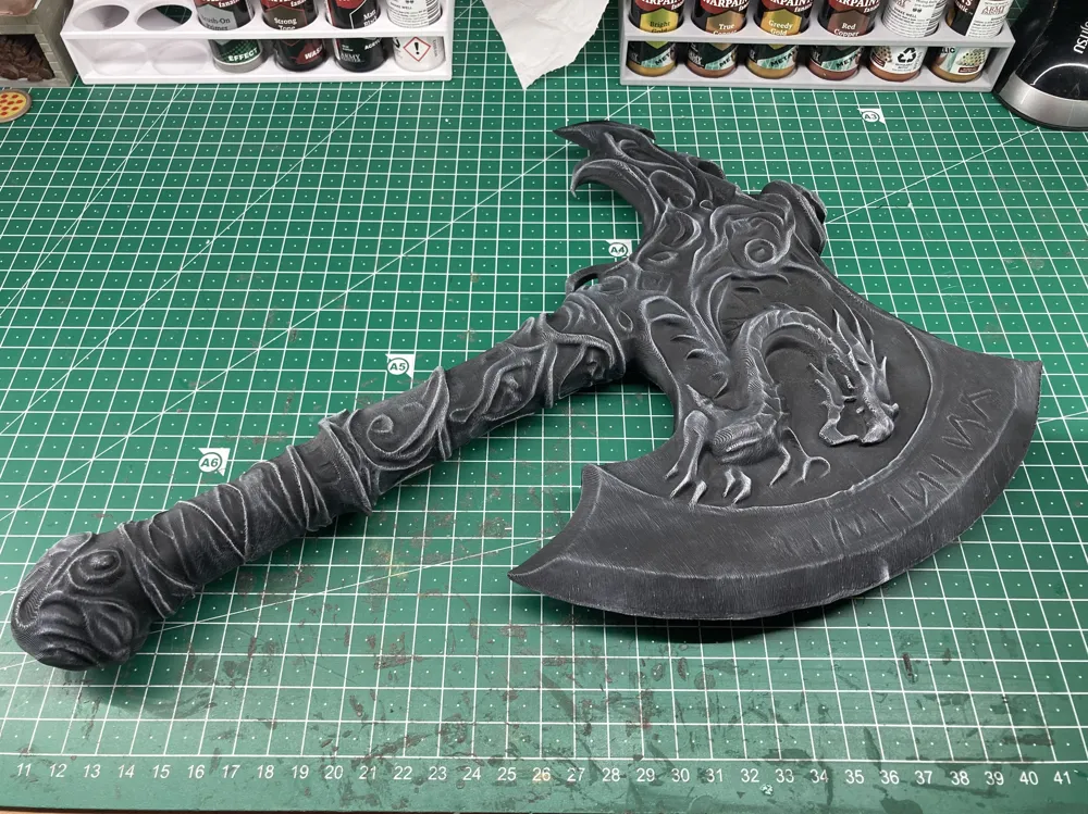 Dragon Axe - Dragon Slayer - Cosplay Weapon Axe - Free 3D Print Model ...