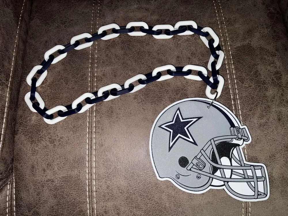 Dallas Cowboys Helmet NFL Big Chain Charm by Munark - MakerWorld