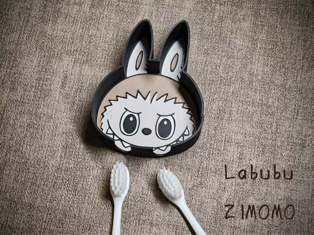 Practical series! Labubu ZIMOMO toothbrush holder - Free 3D Print Model ...