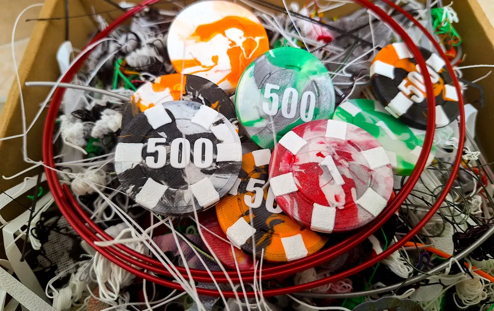 Poker Chip Mold from Poop-One mold for all values - Free 3D Print Model ...