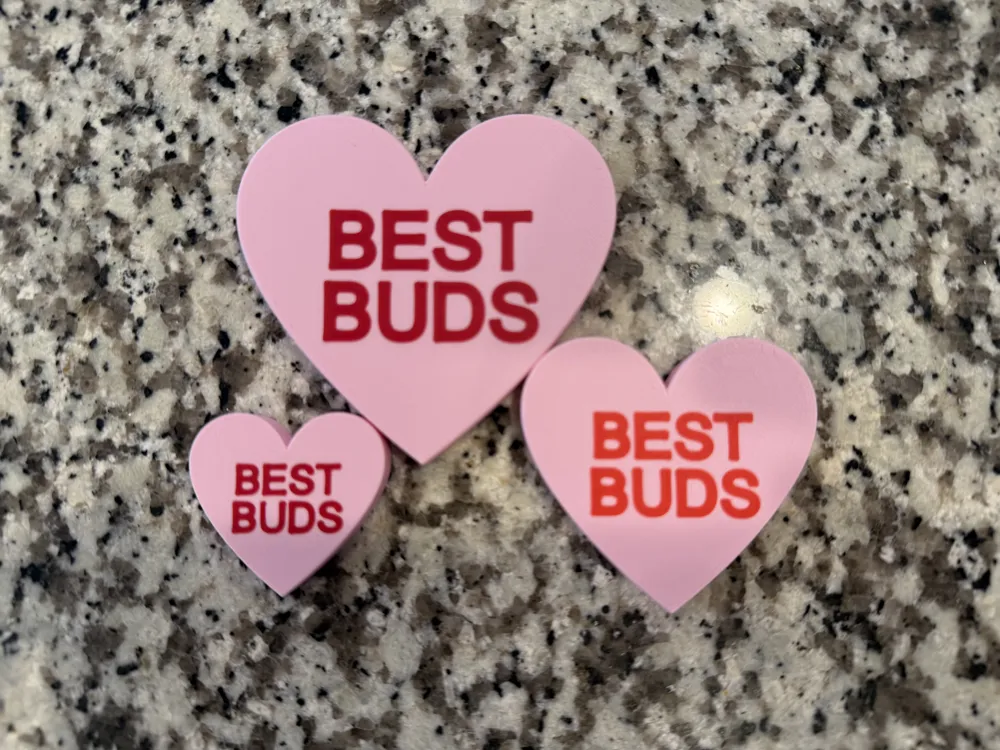 Conversation Heart Magnets - Small, Medium, Large - Free 3D Print Model ...