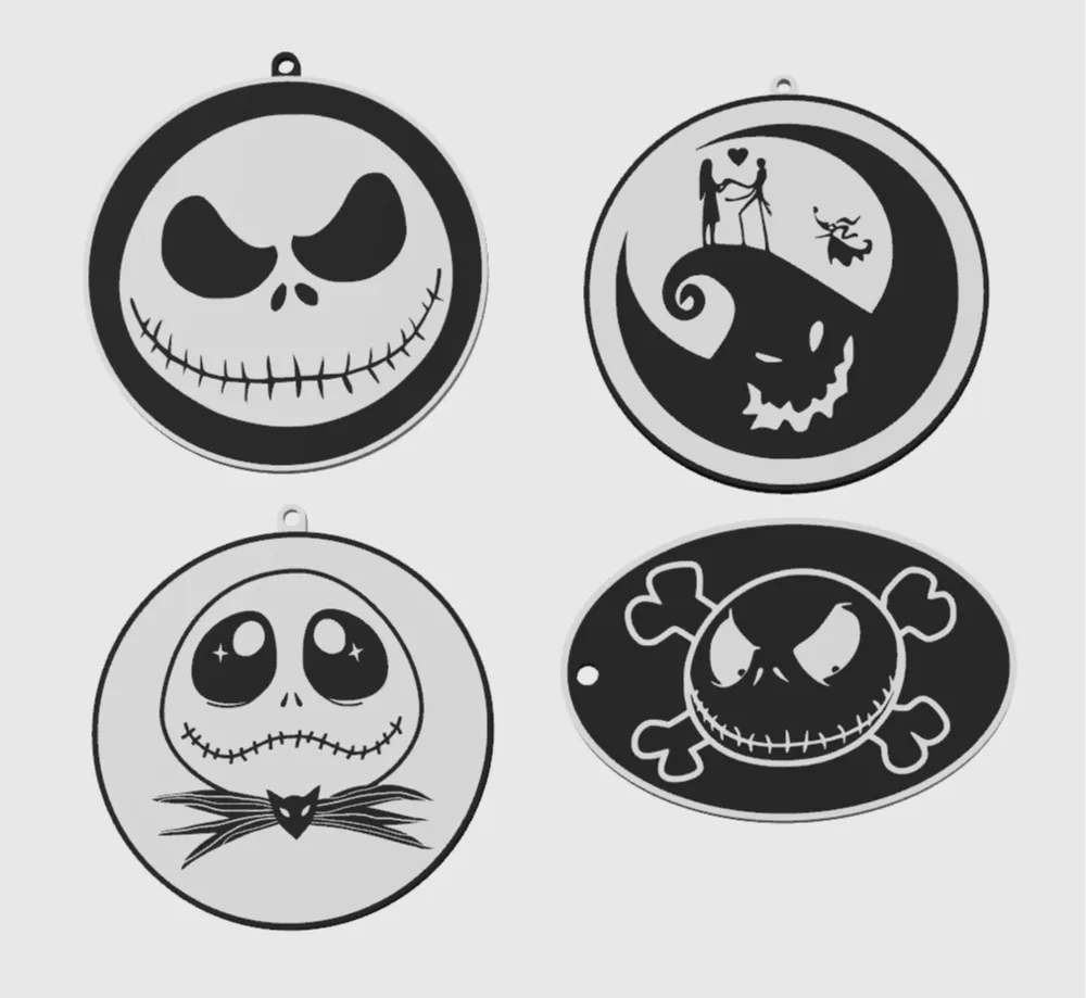 Tim Burton Collection Pendants and Keychains by Maer - MakerWorld