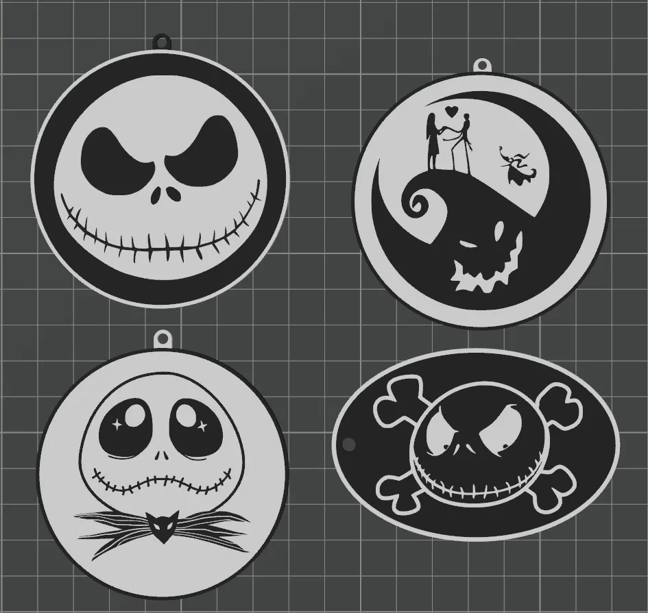 Tim Burton Collection Pendants and Keychains by Maer - MakerWorld