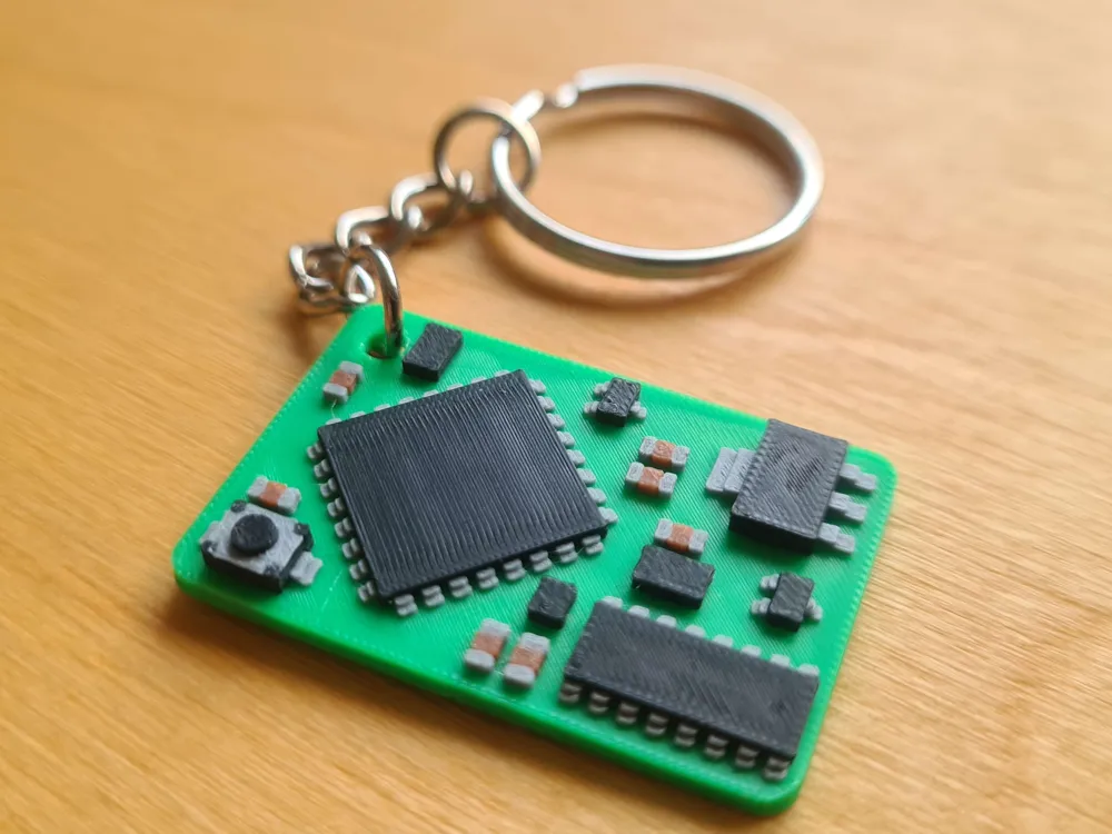 Chaveiro de PCB - Modelo gratuito para impressão 3D - MakerWorld