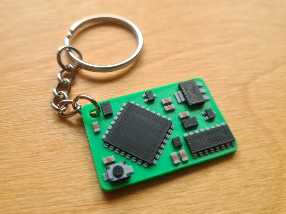 Chaveiro de PCB - Modelo gratuito para impressão 3D - MakerWorld