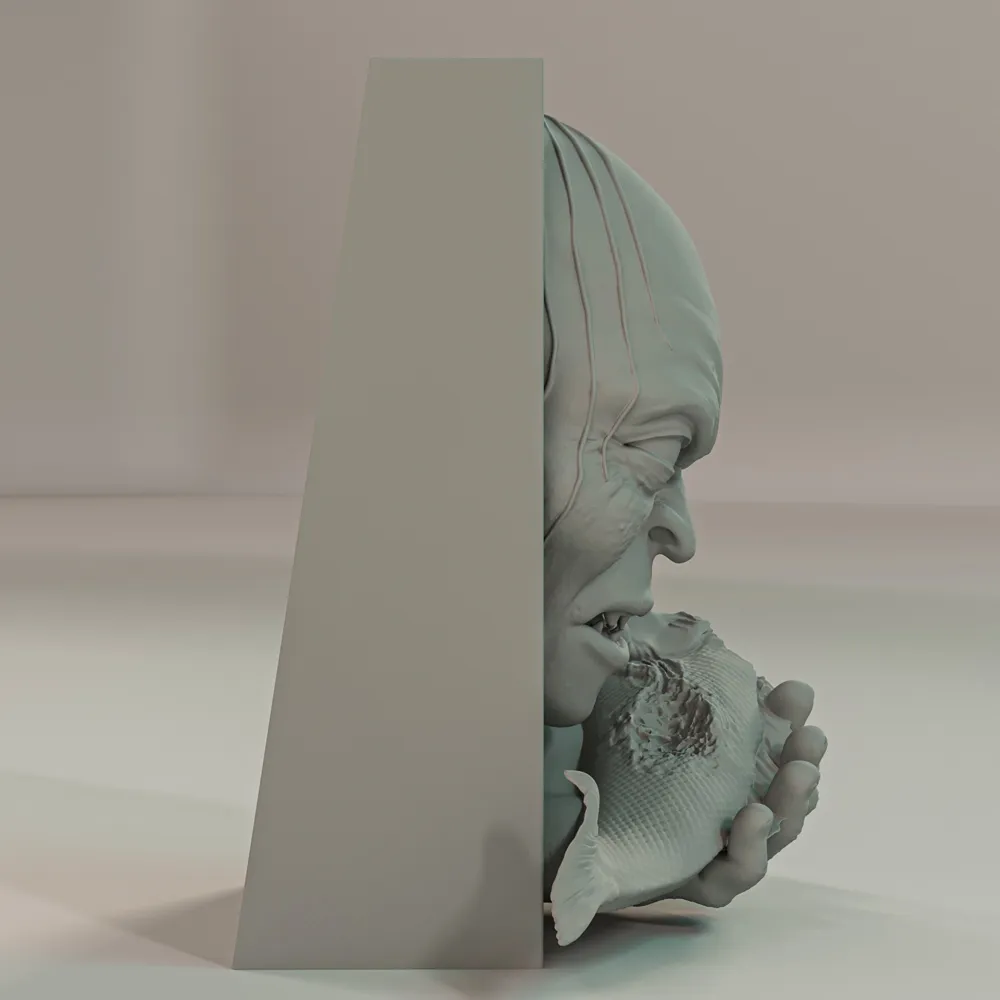 Gollum Book Nook and Wall Mount by Treddigineer MakerWorld: Download ...