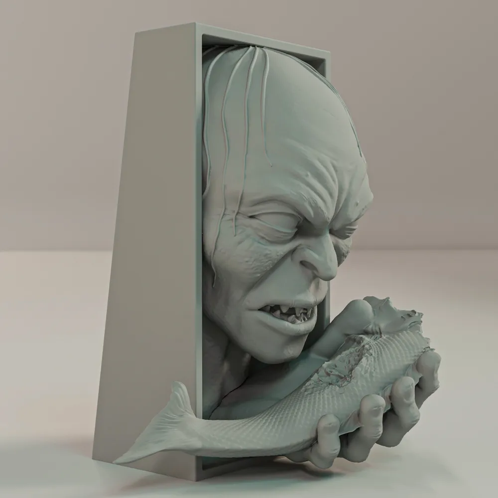 Gollum Book Nook and Wall Mount by Treddigineer MakerWorld: Download ...