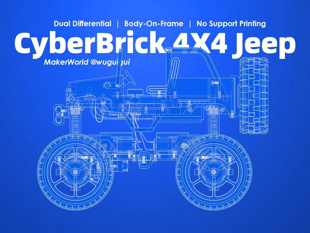 CyberBrick 4X4 Jeep by wuguigui MakerWorld: Download Free 3D Models