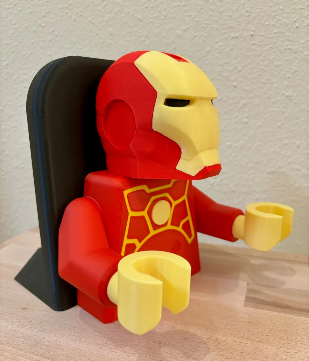 Iron Man Brick Bookend by Acheituno - MakerWorld