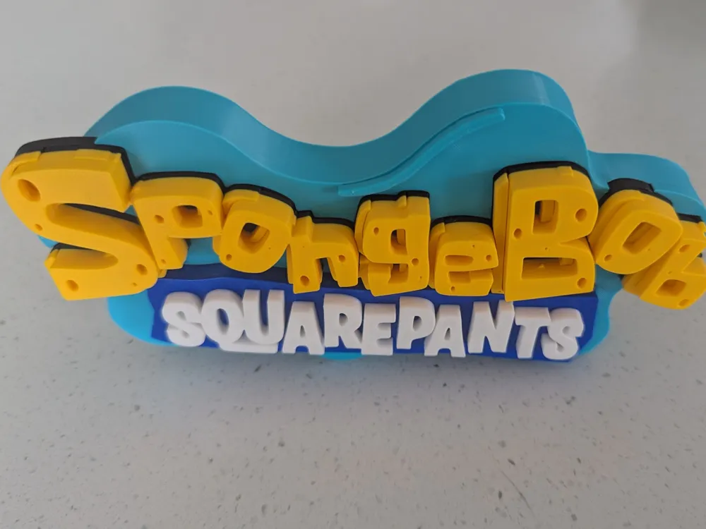 SpongeBob SquarePants Logo - Free 3D Print Model - MakerWorld