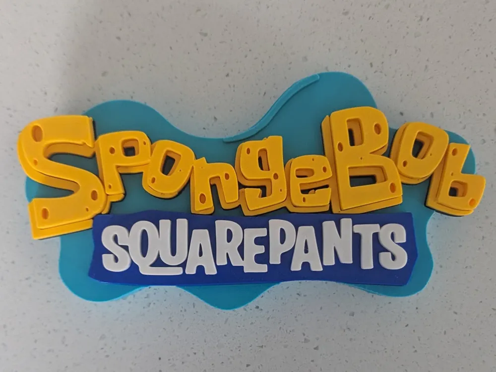 SpongeBob SquarePants Logo - Free 3D Print Model - MakerWorld