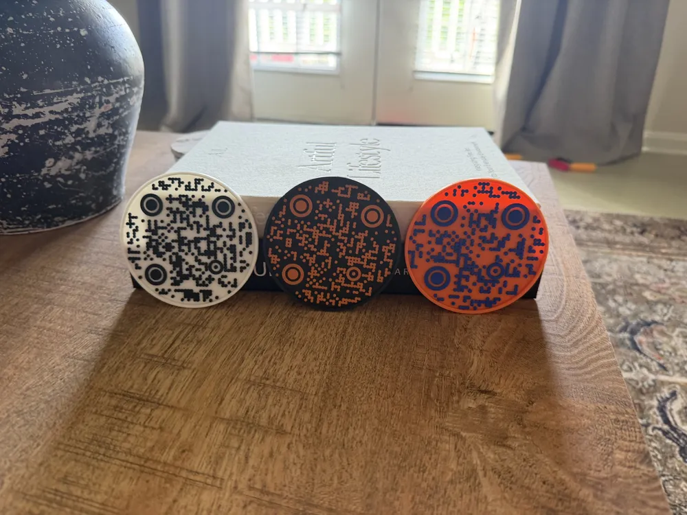 Sip & Scan – QR Code Coaster (Parametric) - Free 3D Print Model ...