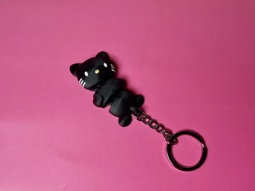 Flexi Kitties – Keychain Magnet articulated kitty - Free 3D Print Model ...