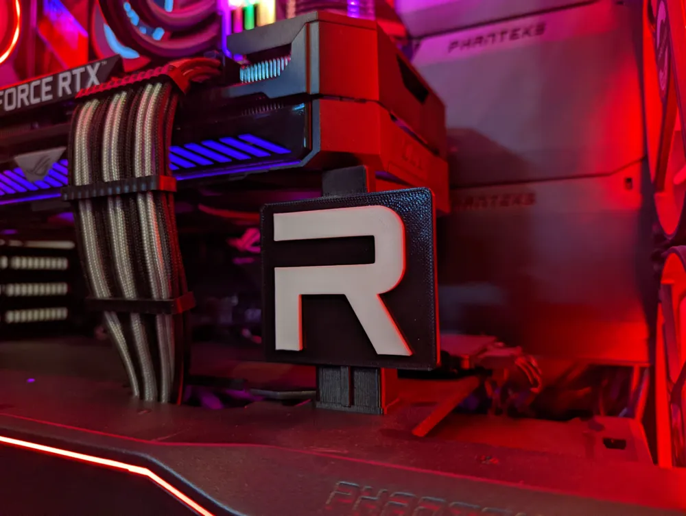AMD Radeon Badge (GPU Support Riser Compatible) by dakjones82 - MakerWorld