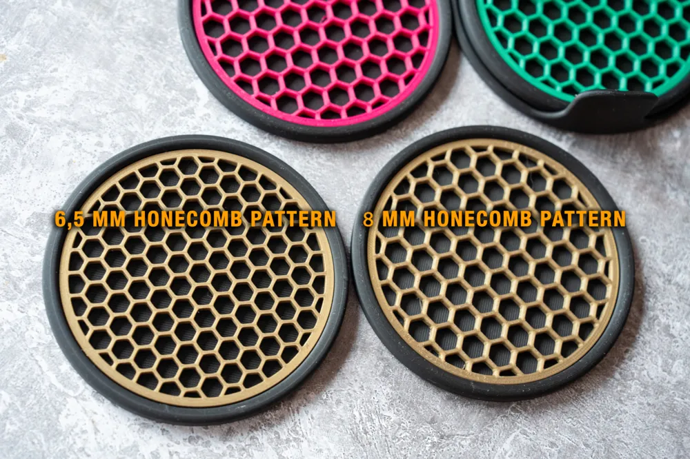 Round Honeycomb Coaster - thin version - Free 3D Print Model - MakerWorld
