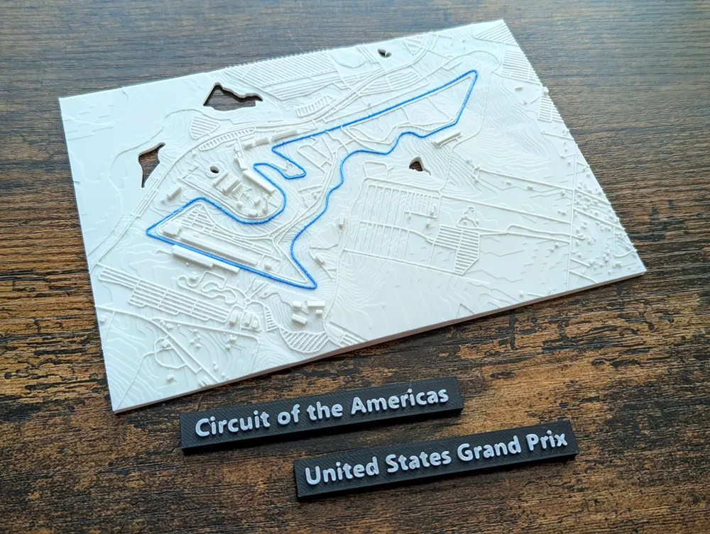 Circuit of the Americas 3D Miniature (F1 Edition) by jarvizar ...