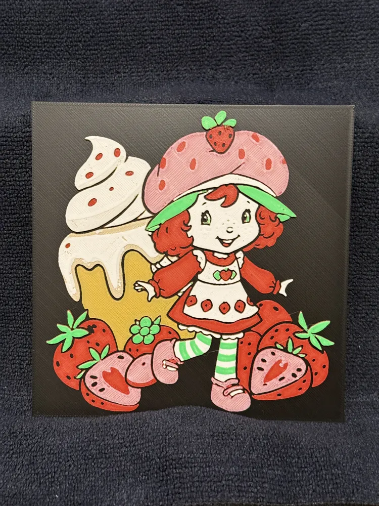 Strawberry Shortcake 80s Cartoon Hueforge Painting by Viola's HueForge ...