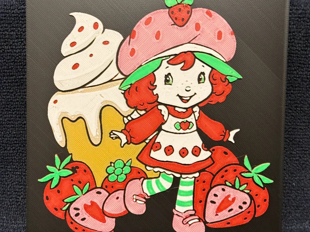 Strawberry Shortcake 80s Cartoon Hueforge Painting by Viola's HueForge ...