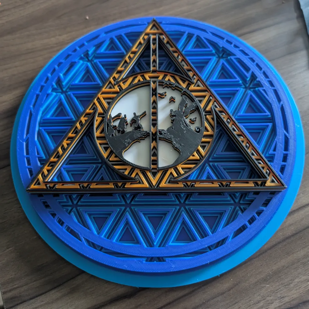Harry Potter - Deathly Hallows Mosaic (5 Colours) by Luke's 3D Prints ...