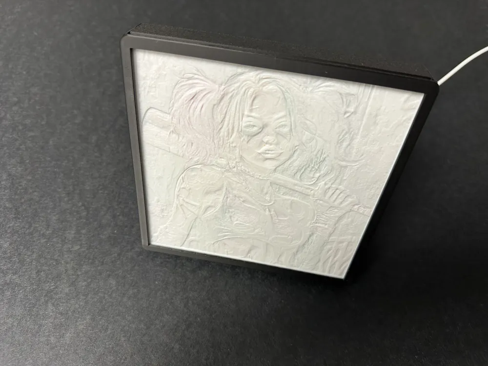 Harley Quinn Color Lithophane with Frame by Hey Ben - MakerWorld