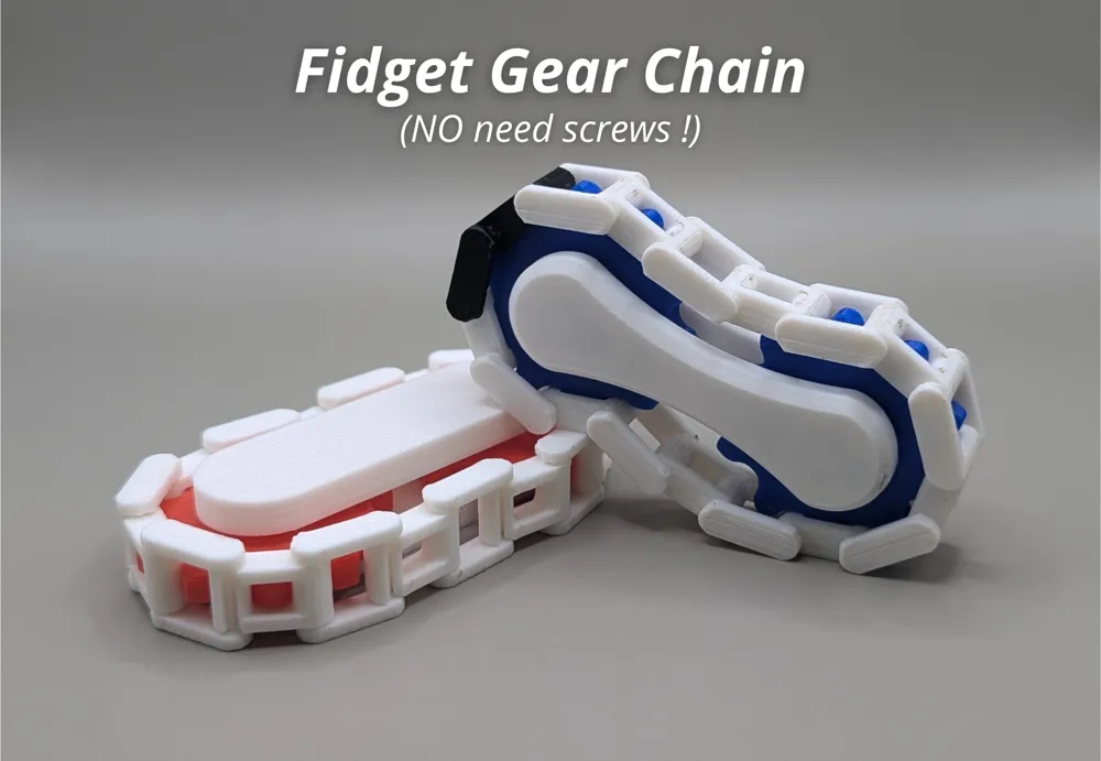 Fidget Gear Chain - Free 3D Print Model - MakerWorld
