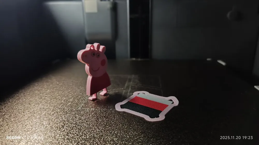 Peppa Pig Double sided Four color Pendant - Free 3D Print Model ...