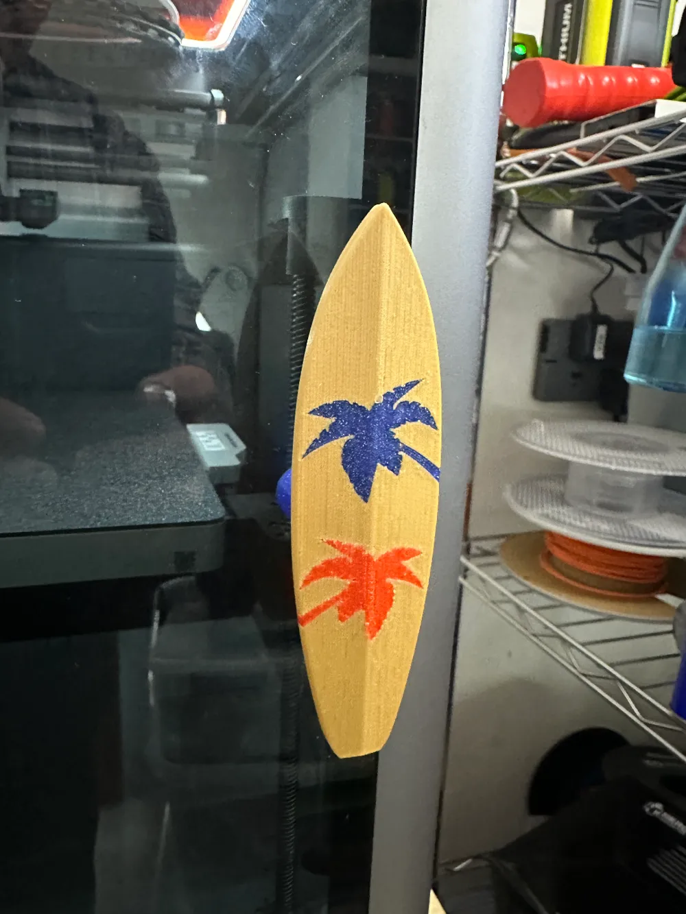 Surfboard Handle for Bambu Front Glass Door by SpectreGadget - MakerWorld